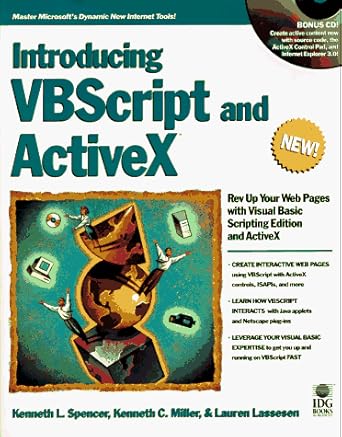 Introducing VBScript and ActiveX: Kenneth L. Spencer: 9780764580109: Amazon.com: Books