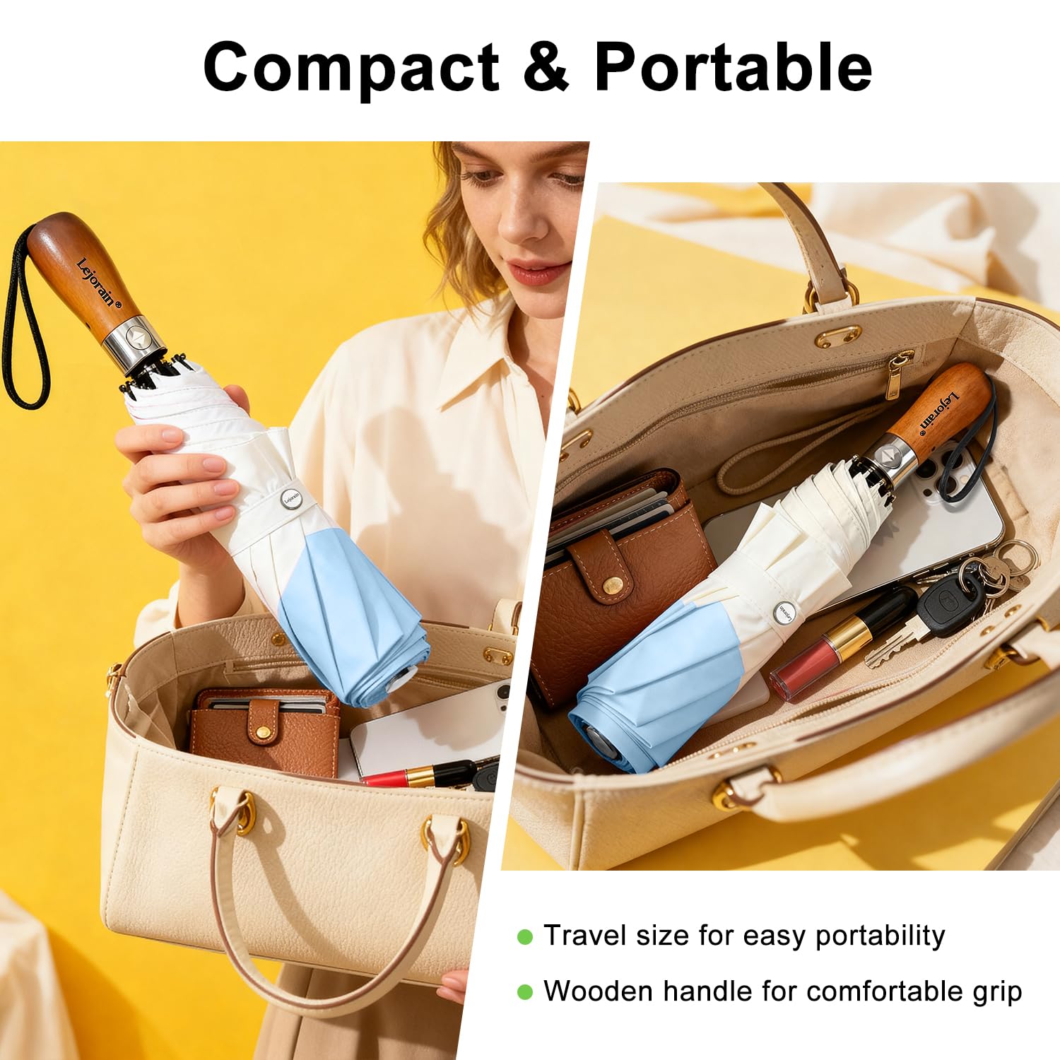 Snapklik.com : Folding Golf Rain Umbrella - Wind Resistant 54inch Extra ...