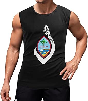 Amazon.com: Guam Seal with Hook Tank Tops Sleeveless T Shirts for Men ...