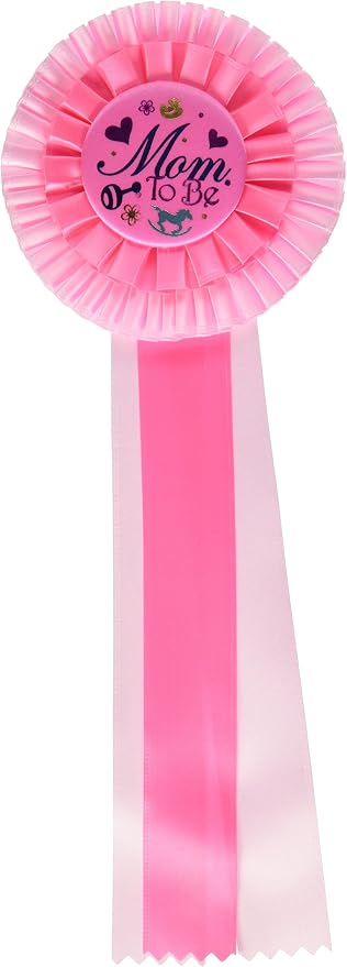 Amazon.com: Beistle Mom to be Deluxe Rosette, 41/2 by 131/2-Inch, Pink ...