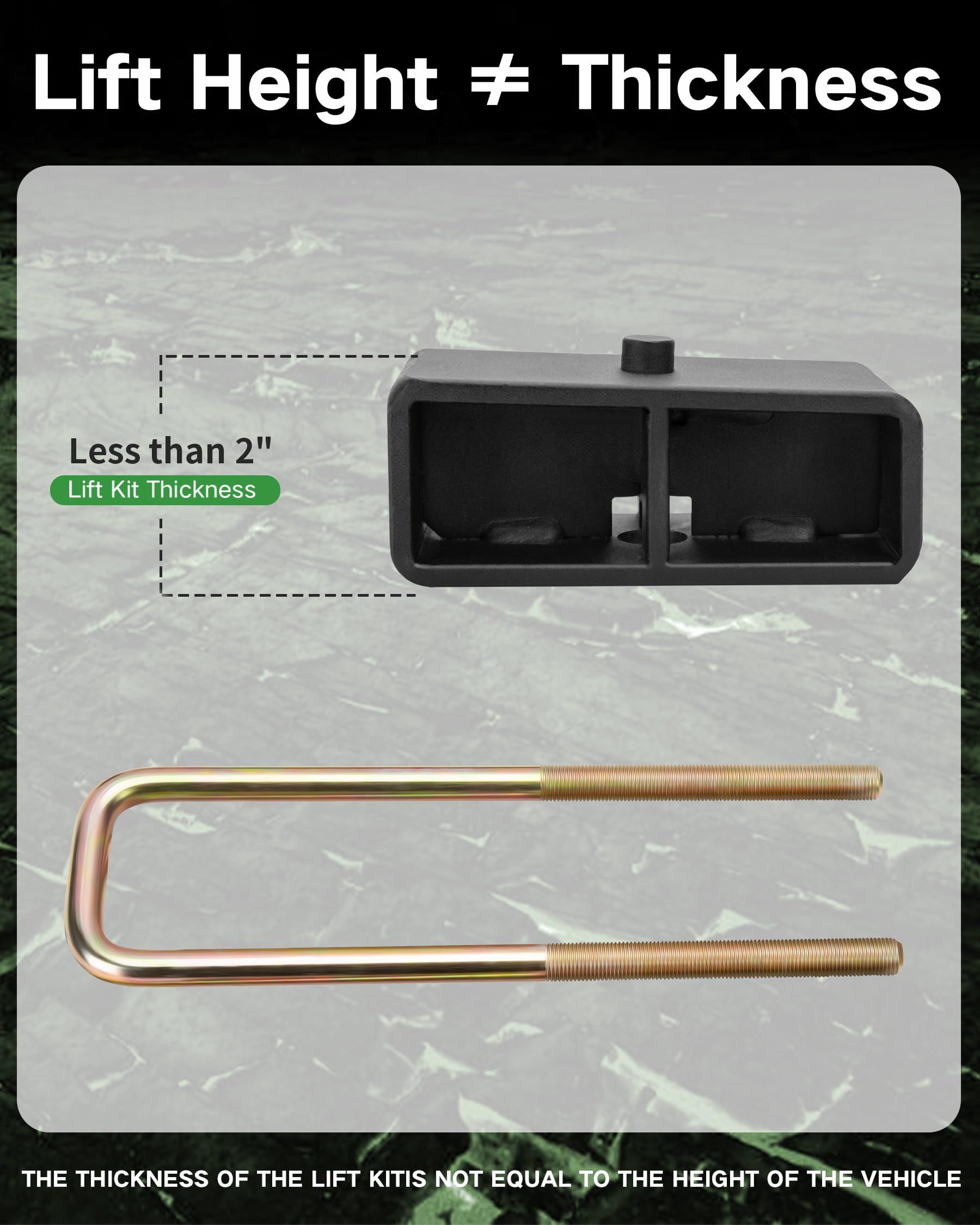 Snapklik.com : Glorider 2" Rear Lift Blocks Fit For 2007-2024 Chevy ...