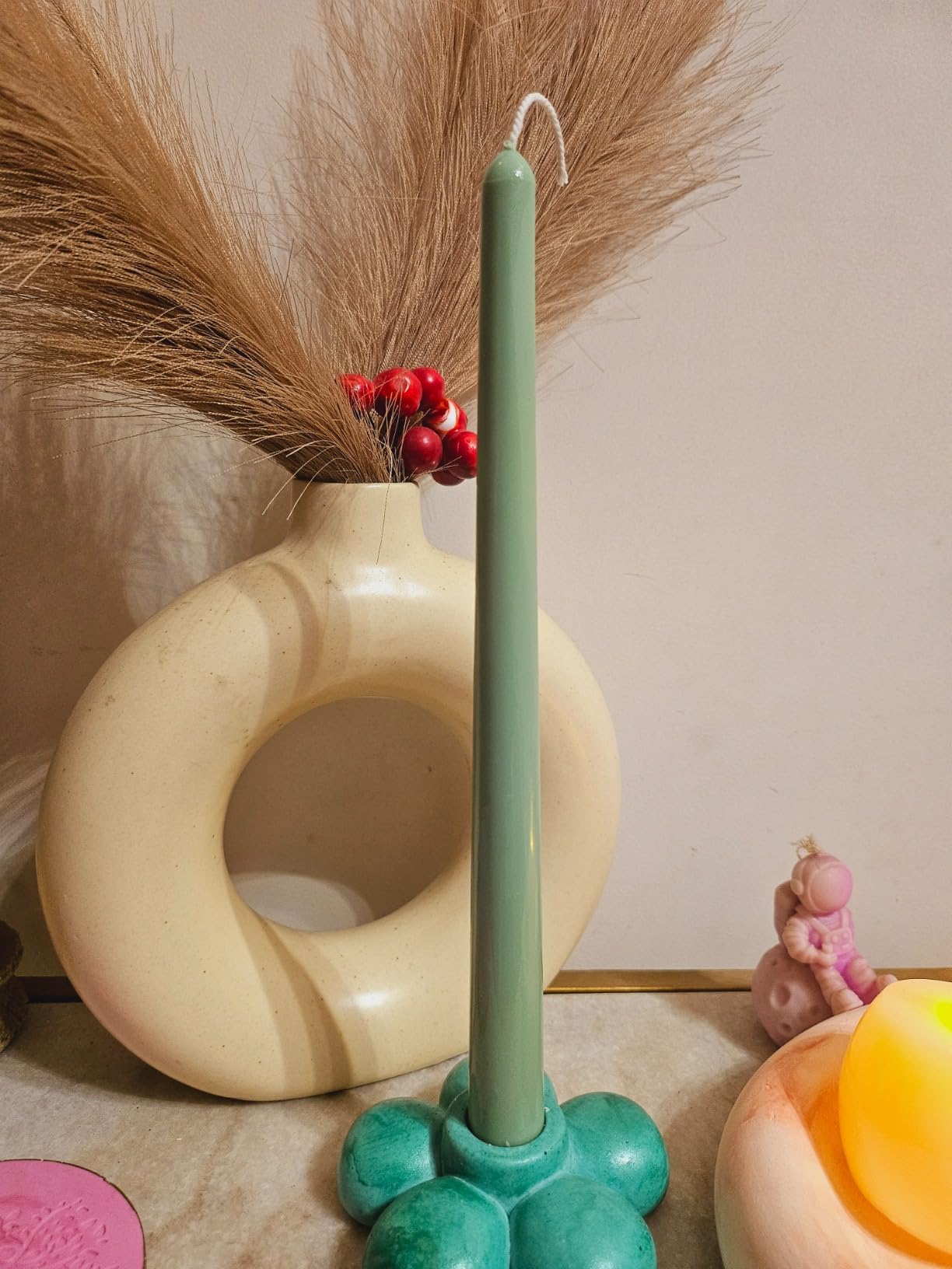 FirstTry Taper Candle Mold I Half Round Head Rod Long Cylinder Acrylic ...