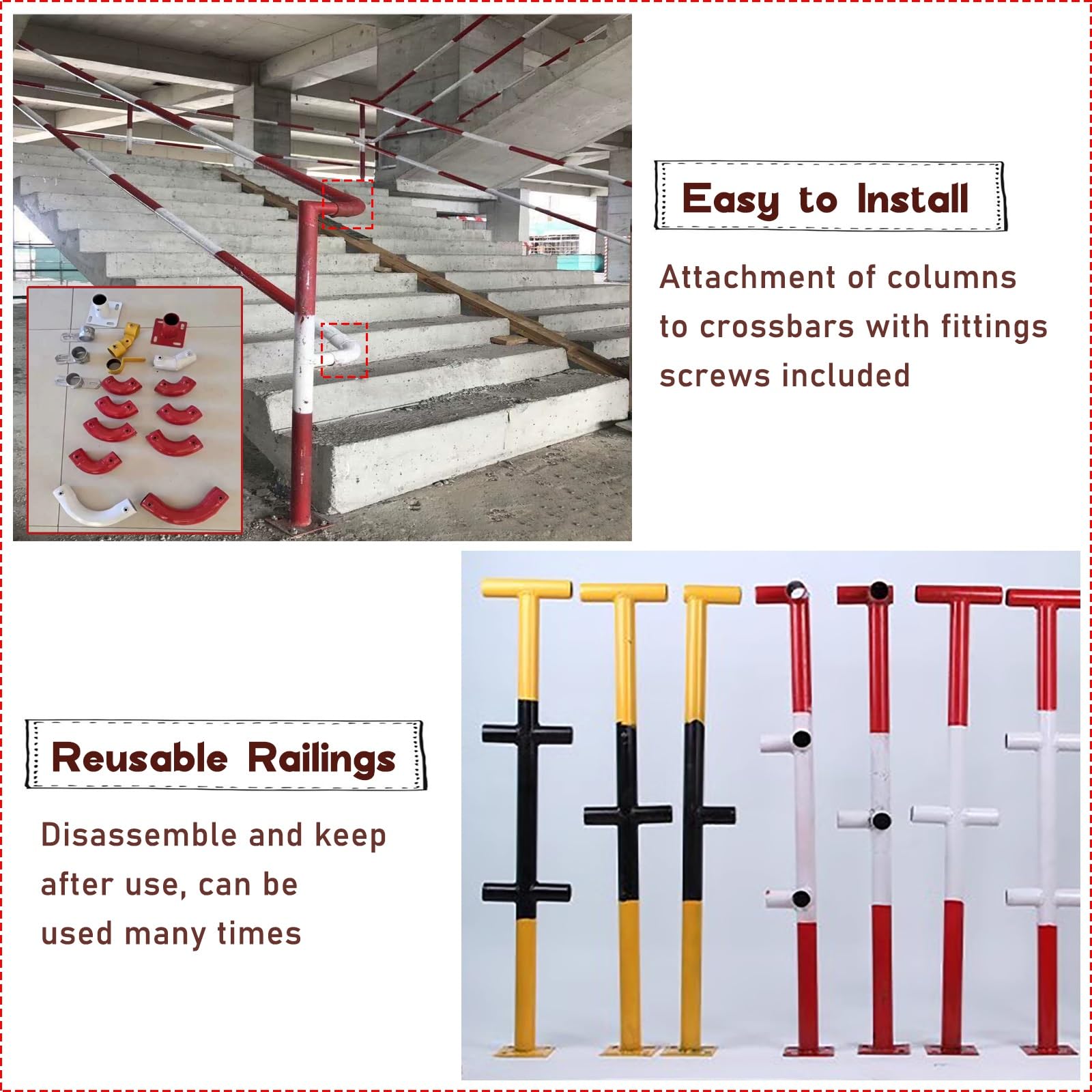 Construction Site Temporary Wooden Handrail