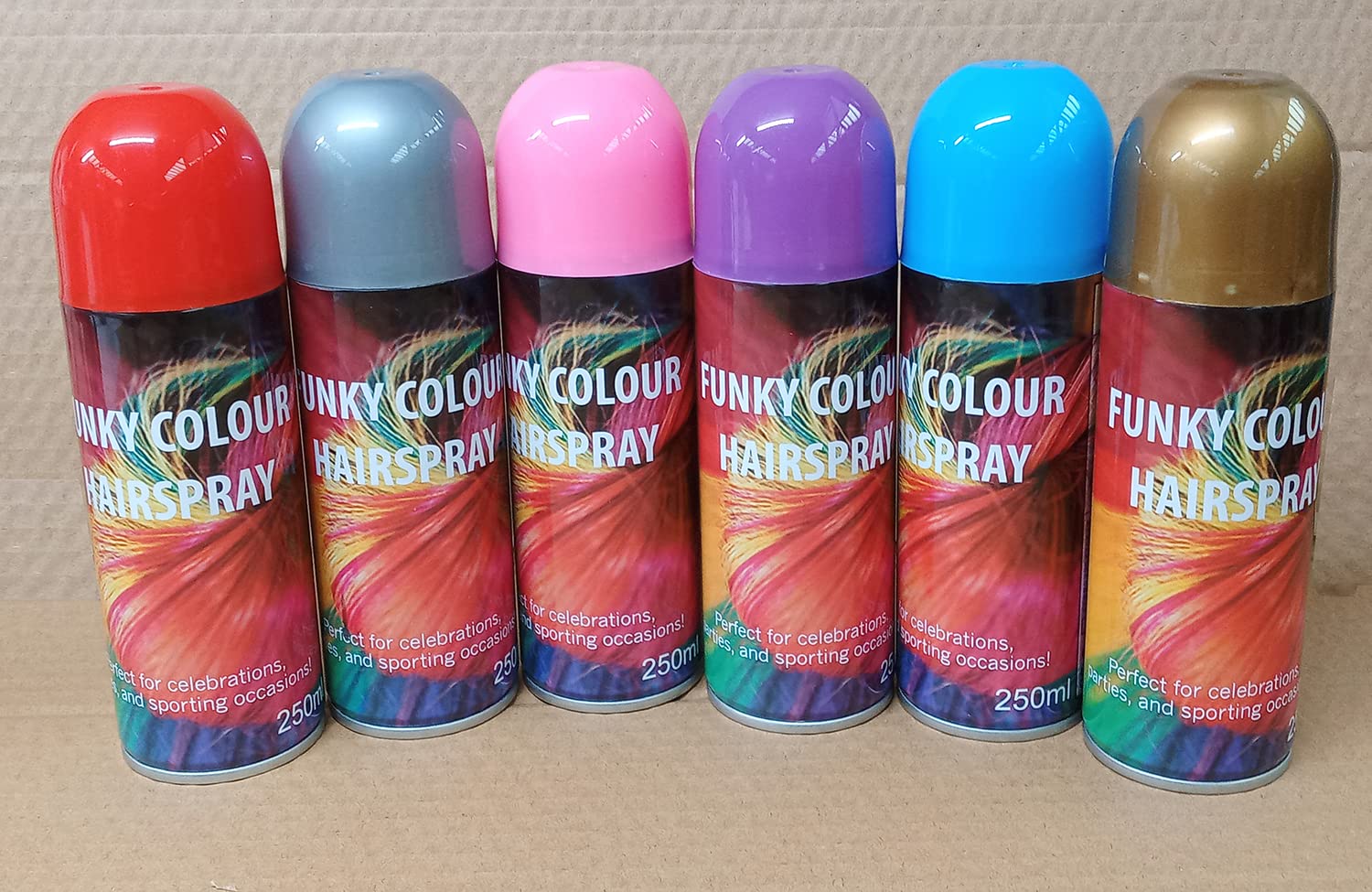 6 x Great Temporary Funky Hair Colours Sprays : Amazon.co.uk: Beauty