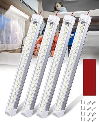 Bonlux 12V Van Interior LED Strip Light, 72 LEDs Van Ceiling Light ...