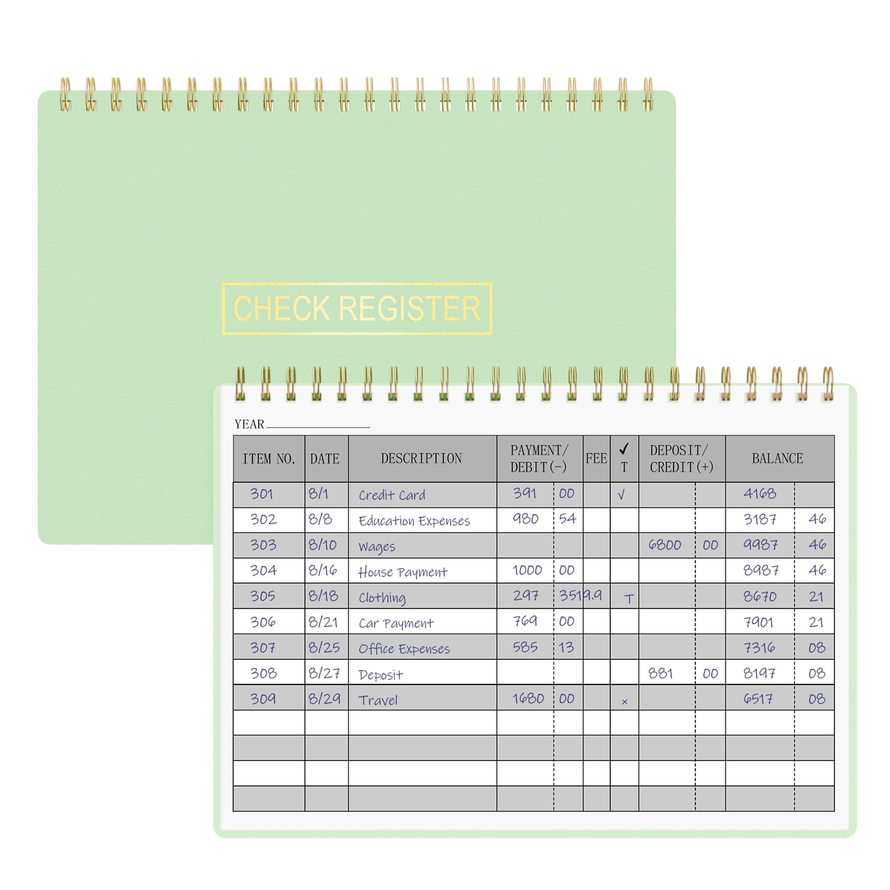 Amazon.com : HAUTOCO Check Registers for Personal Checkbook ...