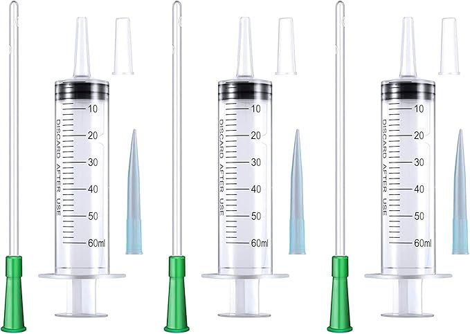 50ml syringe X 3PCS And 30CM catheter 2pcs, 4 plastic extension tips ...