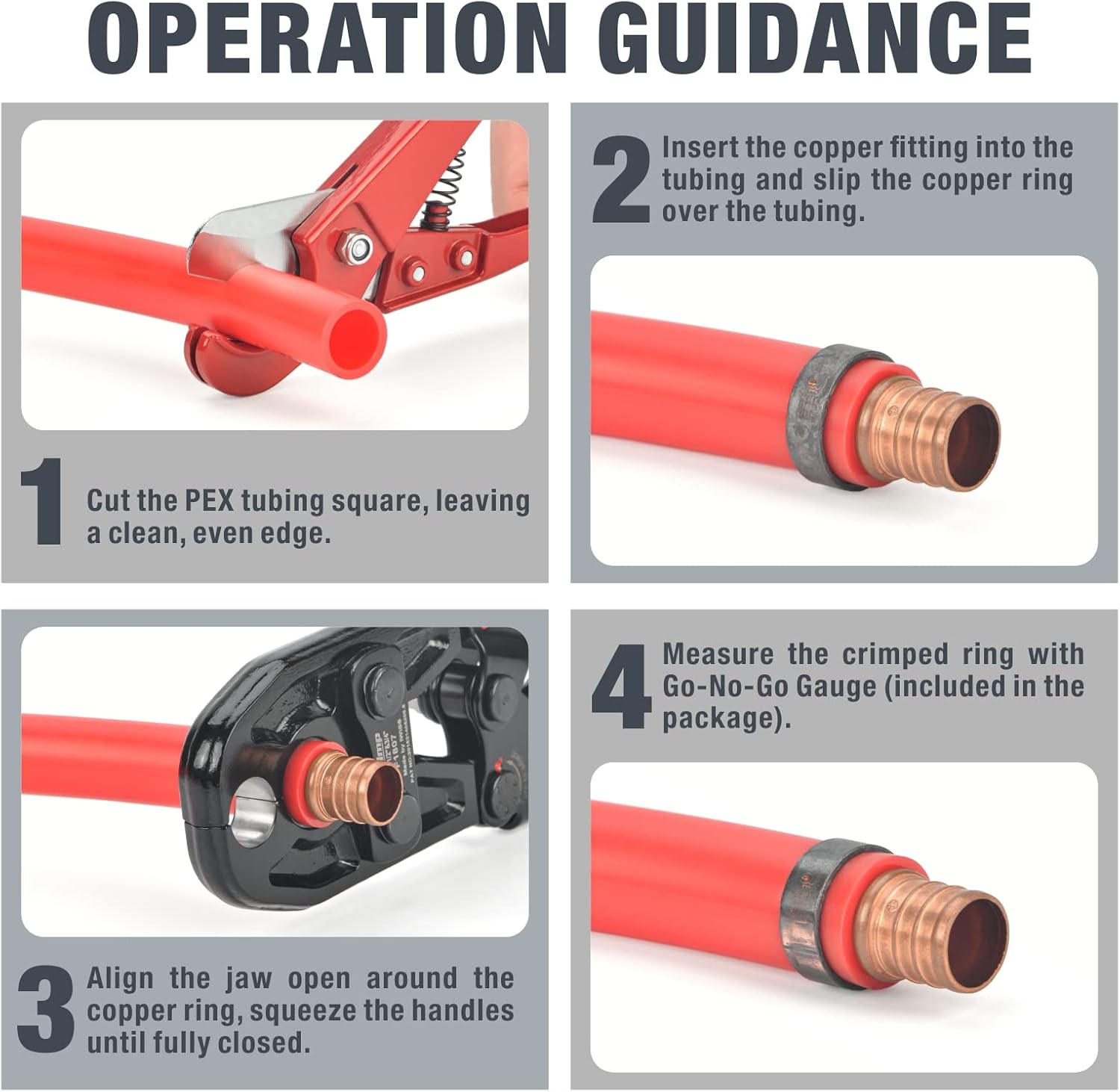 Buy iCrimp 1/2 and 3/4-inch Combo Pex Pipe Crimping Tool for Copper ...