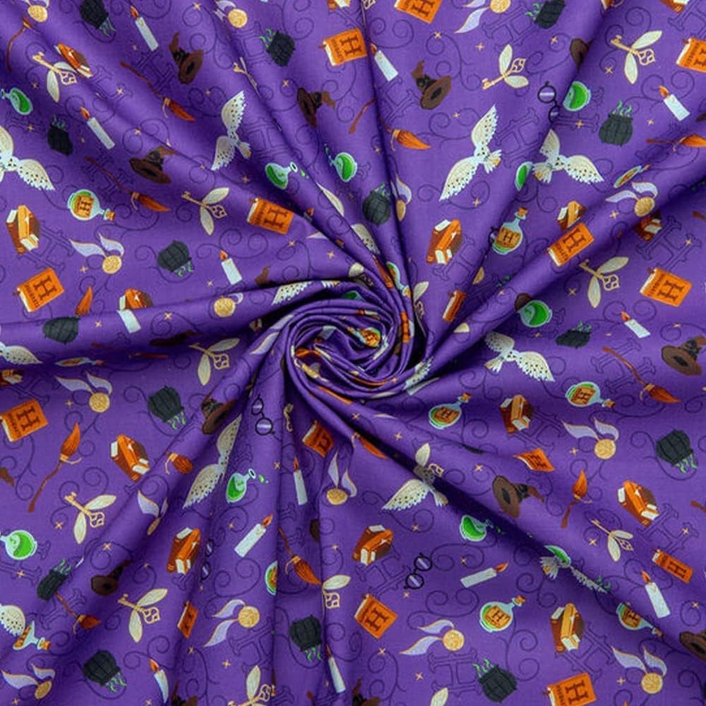 Harry Potter Themed Fabric Harry Potter Fabric, 100% Cotton, Wizarding