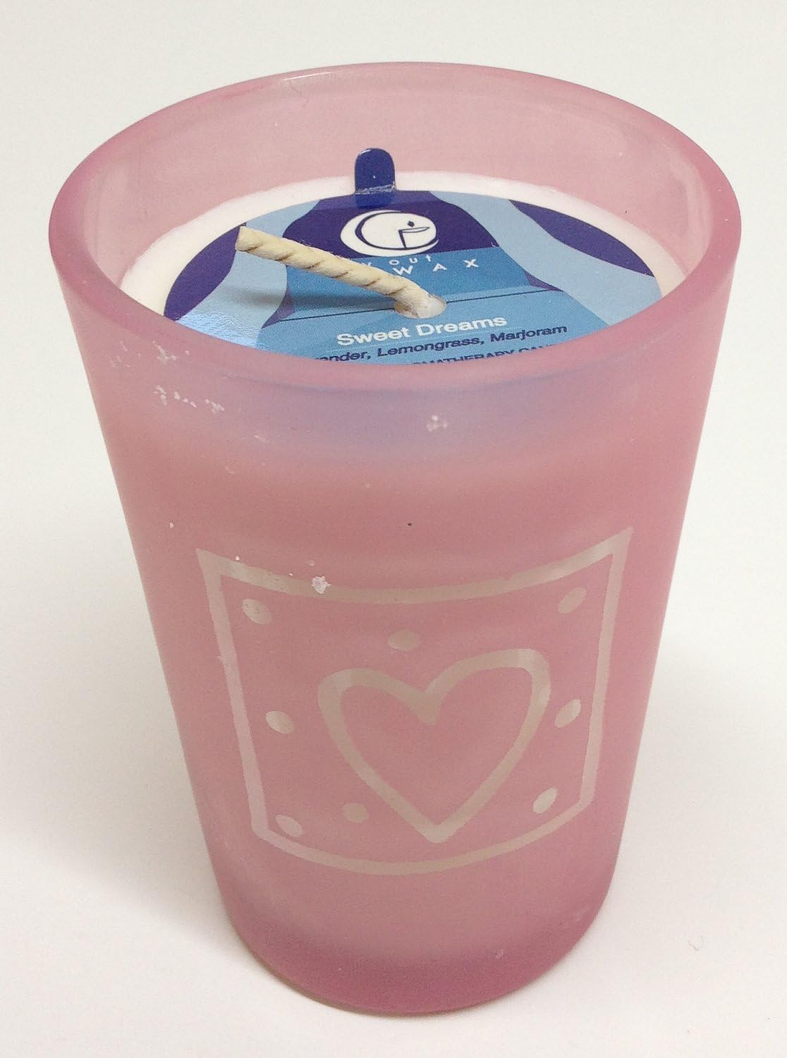 Amazon.com: Way Out Wax Sweet Dreams Recycled Glass Heart Candle ...