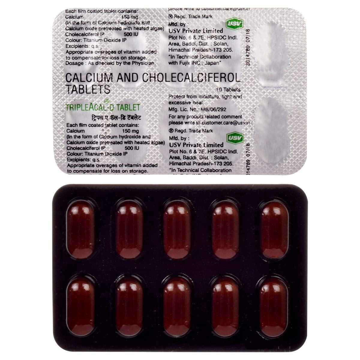 Tripleacal-D - Strip of 10 Tablets : Amazon.in: Health & Personal Care