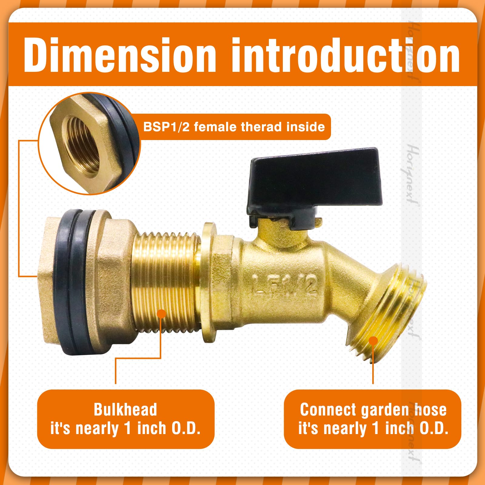 Snapklik.com : Horiznext 3/4 Inch Rain Barre Bulkhead Spigot Kit ...