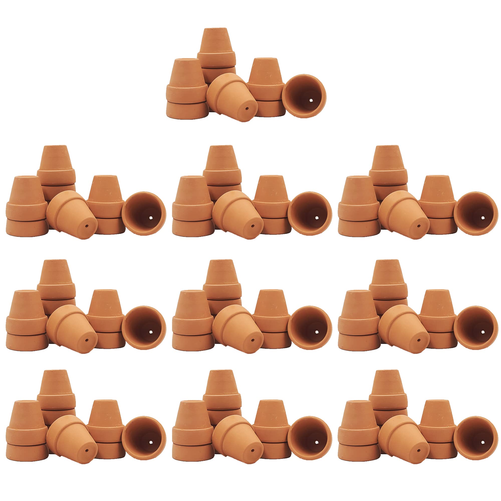Amazon.com: Yishang Mini Terracotta Pots with Drainage Holes - 1.5 ...