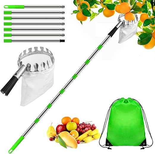 Dreamtop 2.8M Apple Picker Fruit Picker with Telescopic Handle Fruit ...