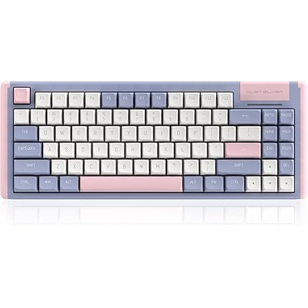 Amazon.com: DUSTSILVER K84 Hot-Swappable Wired 75% Cute Purple Lilac ...