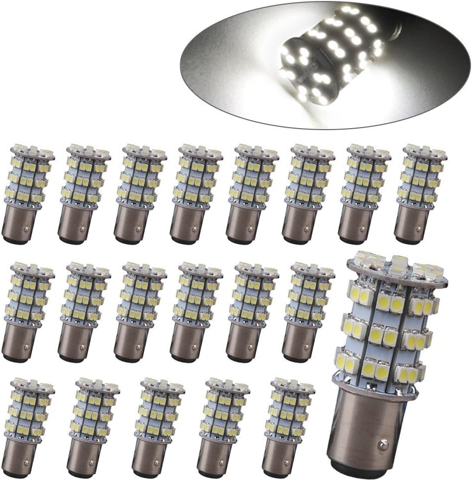 Amazon.com: 20-Pack 1157 BAY15d 60-SMD 12V DC LED Marine Boat Yacht ...