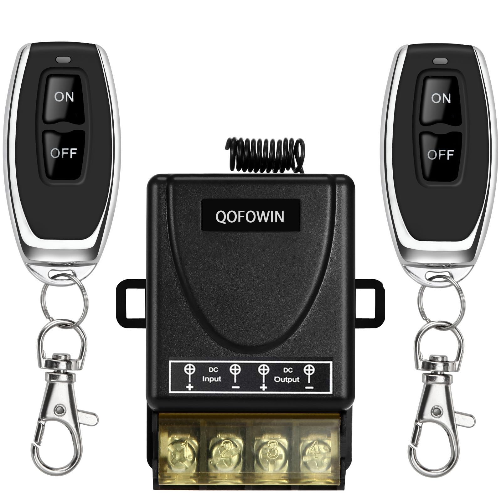 Amazon.com: Wireless Remote Switch with 328 ft Long Range,DC 12V/24V ...