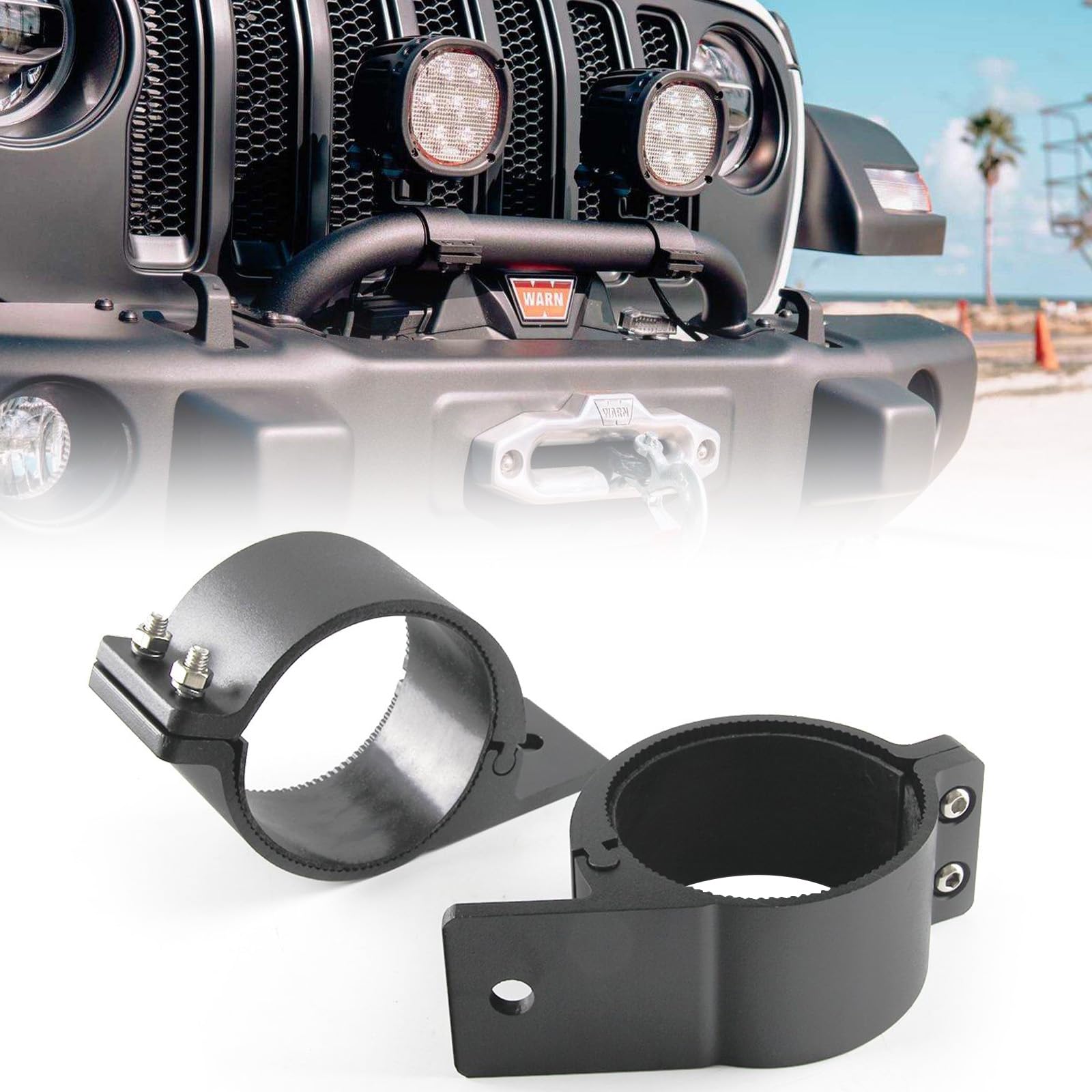 Kmfcdae Tube Clamp Mounting Bracket For 3 Inch Bull Bar | Desertcart INDIA