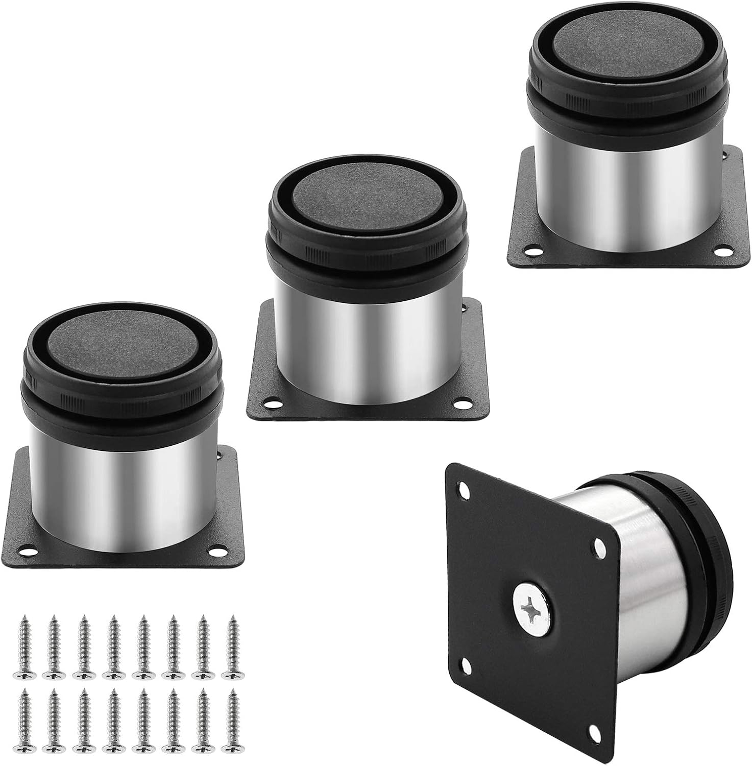 Amazon.com: Kyuionty Set of 4 Stainless Steel Furniture Cabinet Legs ...