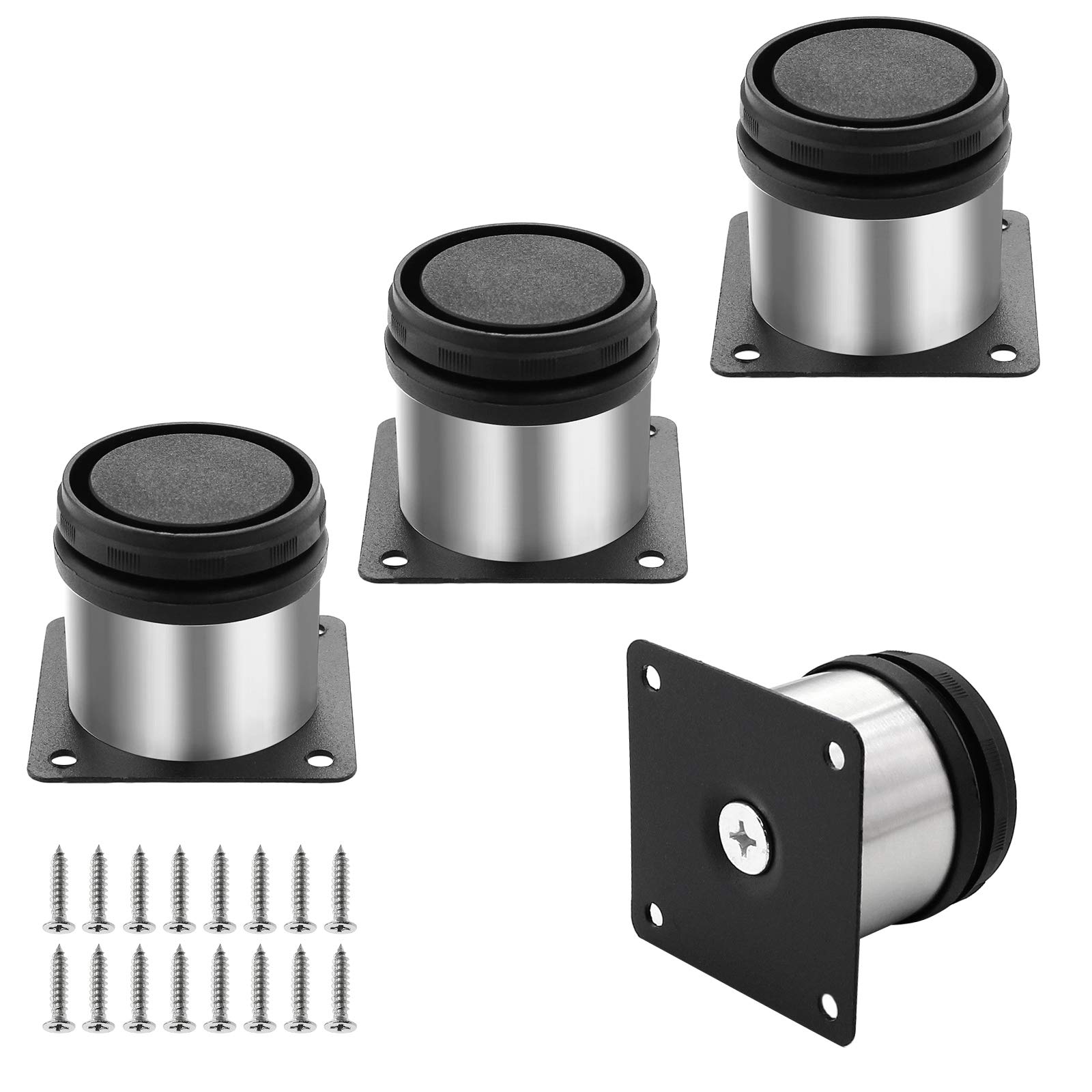 Amazon.com: Kyuionty Set of 4 Stainless Steel Furniture Cabinet Legs ...