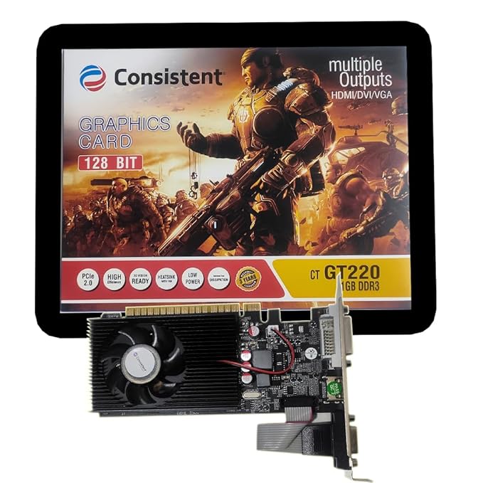 Consistent 220 Graphics Card 1GB DDR3 128-bit, PCI Express X16 2.0 128 ...
