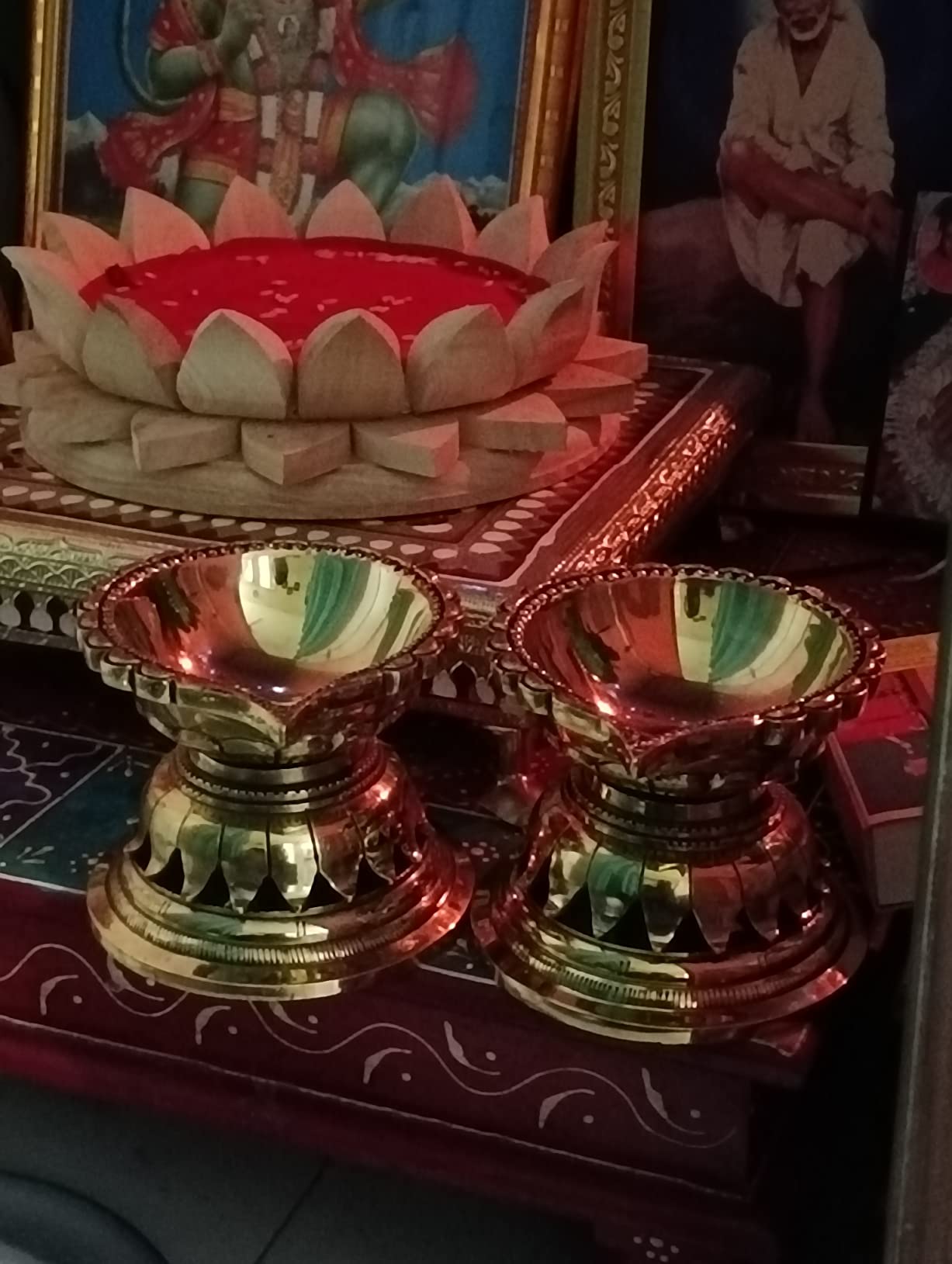 K.K INTERNATIONAL Diya Brass for Pooja Room Decorative Diya Pooja Brass ...