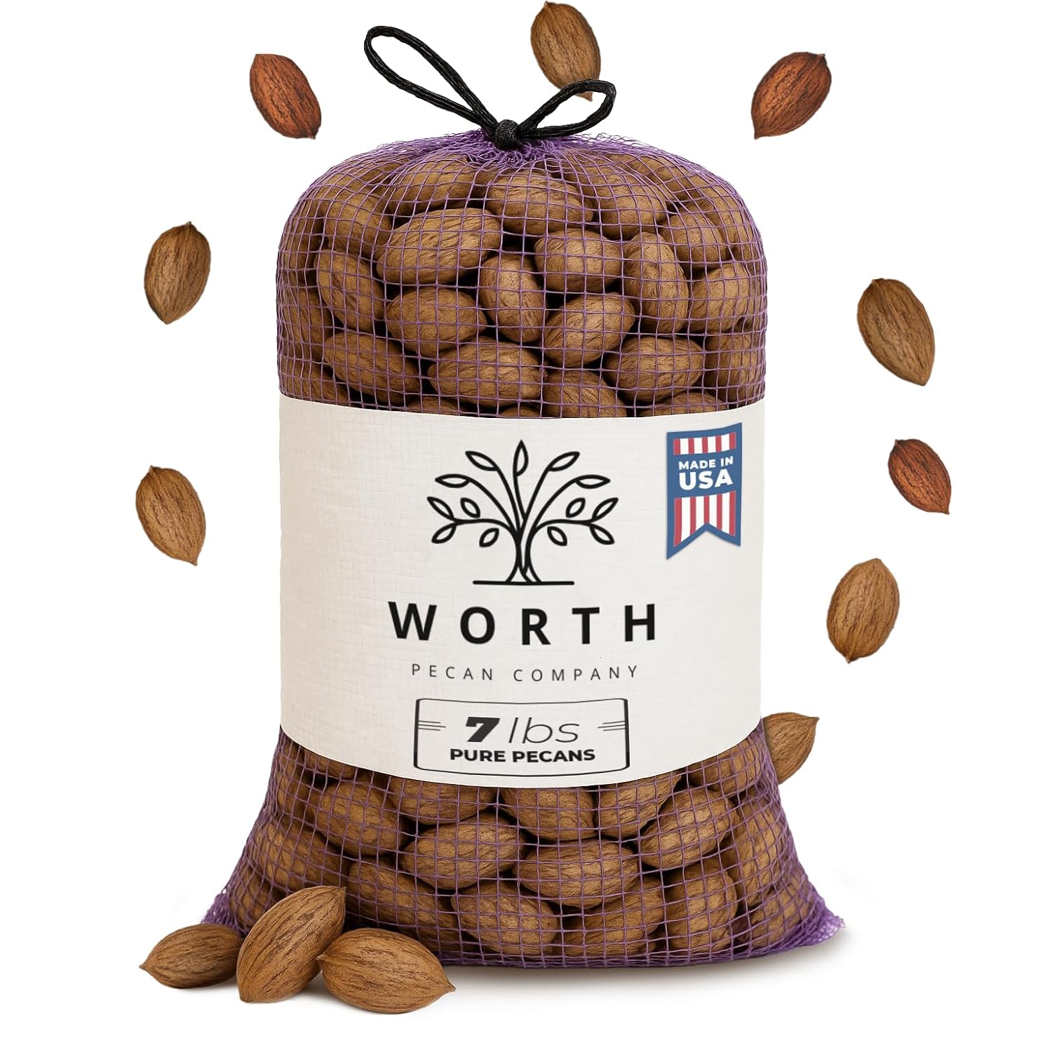 Amazon.com : 7 LBS Bag of Raw Pecans in Shell – Whole Unshelled Georgia ...