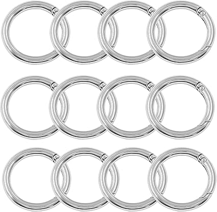 Amazon.com: PHITUODA 12pcs Spring O Ring Clips,DIY Round Clip Snap ...