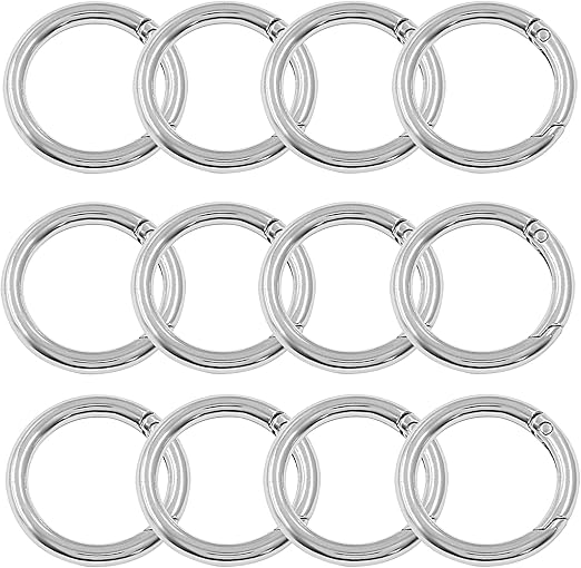 Amazon.com: PHITUODA 12pcs Spring O Ring Clips,DIY Round Clip Snap ...