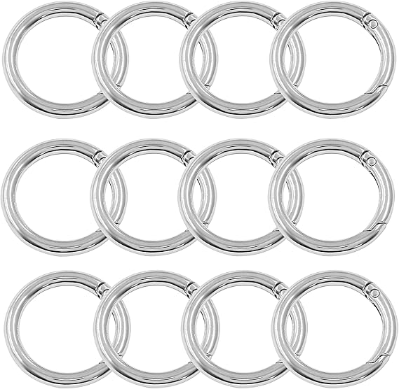 Amazon.com: PHITUODA 12pcs Spring O Ring Clips,DIY Round Clip Snap ...