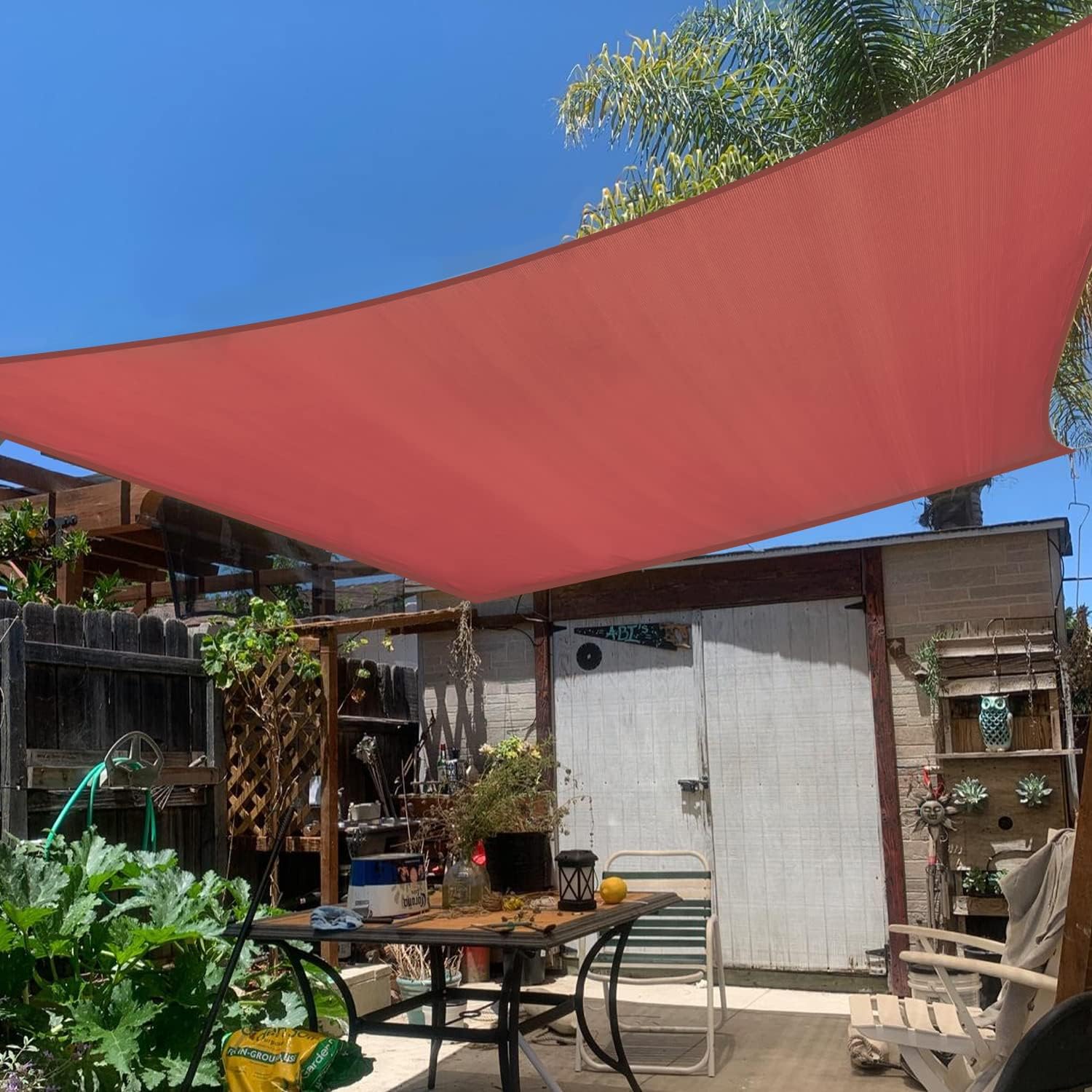 Amazon.com : Big 20'x20'x20' Oversized Triangle Garden Patio Sun Sail ...