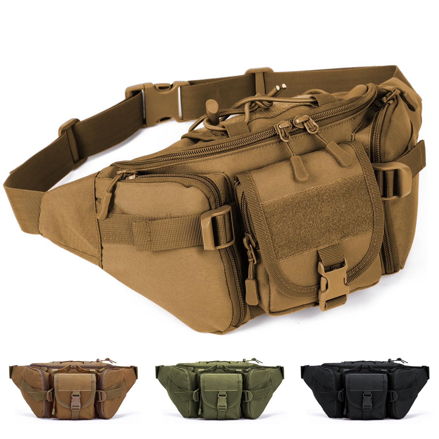 Amazon.com: Mtgluk Tactical Fanny Pack, Military Outdoor Waist Bag Belt ...