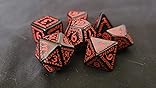 Amazon.com: Runic Dice Set Black - Red (7) : Toys & Games
