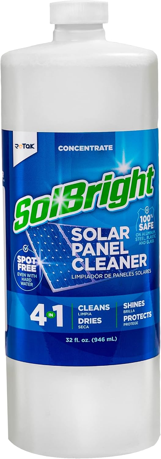 Amazon.com: Rotak SolBright 4-in-1 Solar Panel and Window Cleaner ...