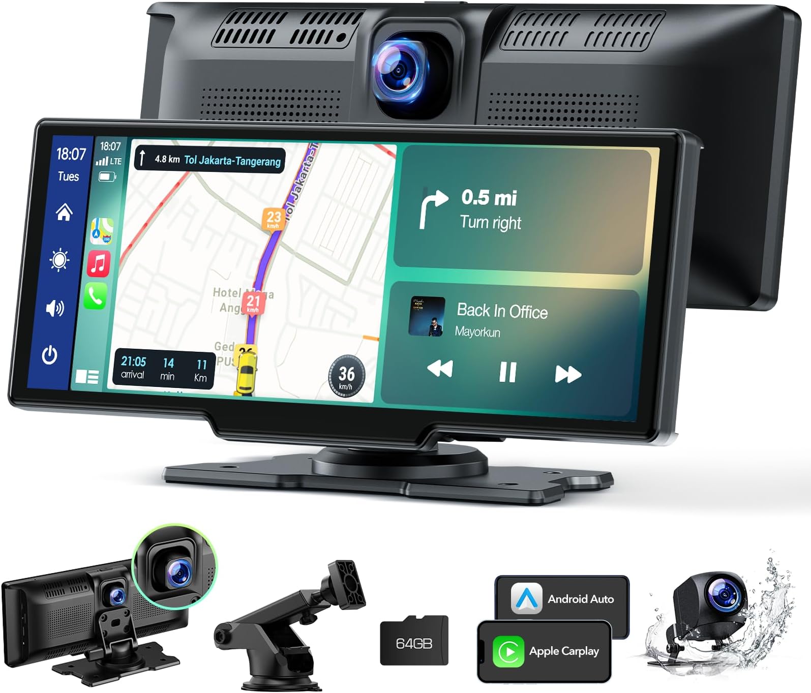 Amazon.com: LAMTTO 9.26" Wireless Carplay and Android Auto with 2.5K ...