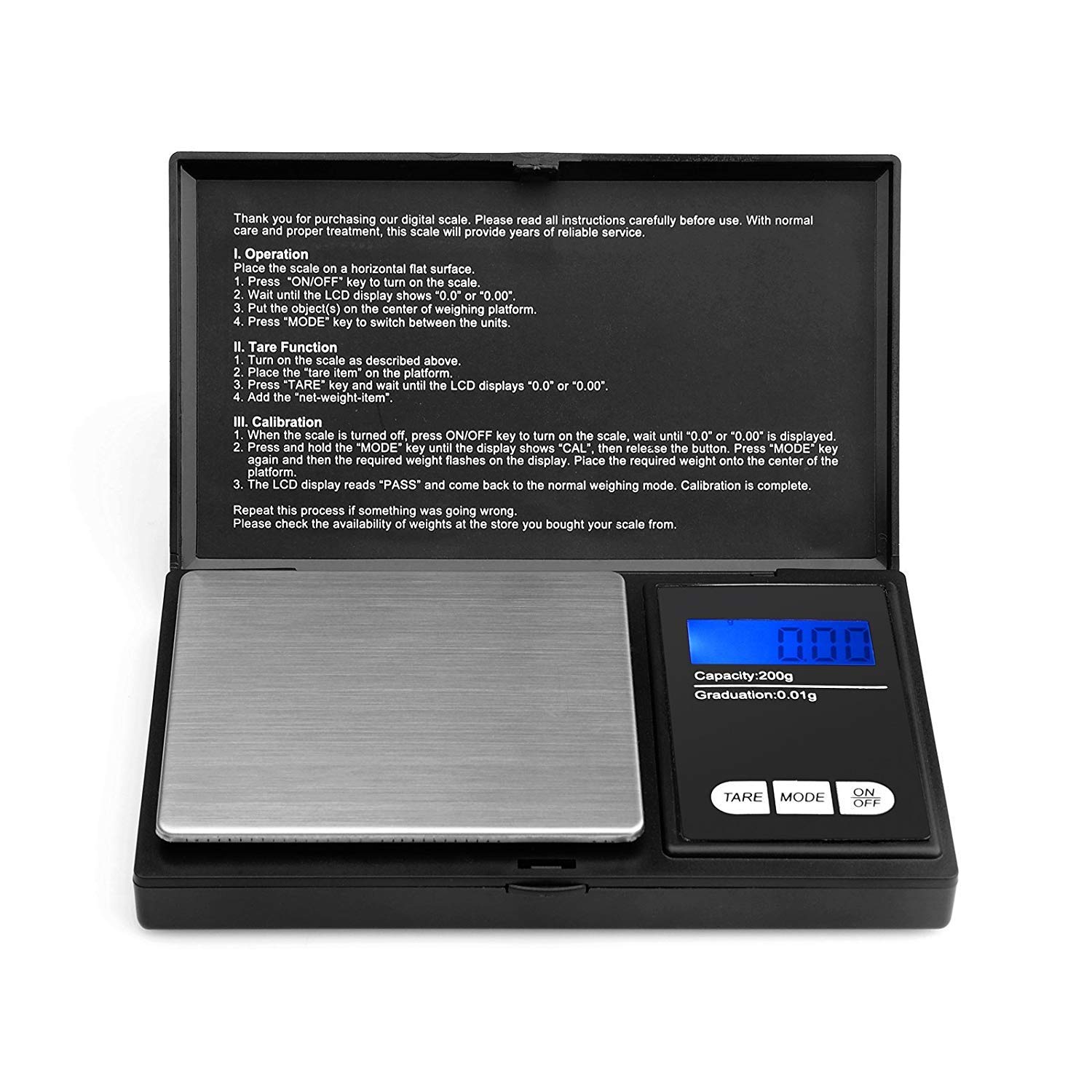 Buy Ascher 200 Gram Portable Digital Pocket Scale With Back lit LCD