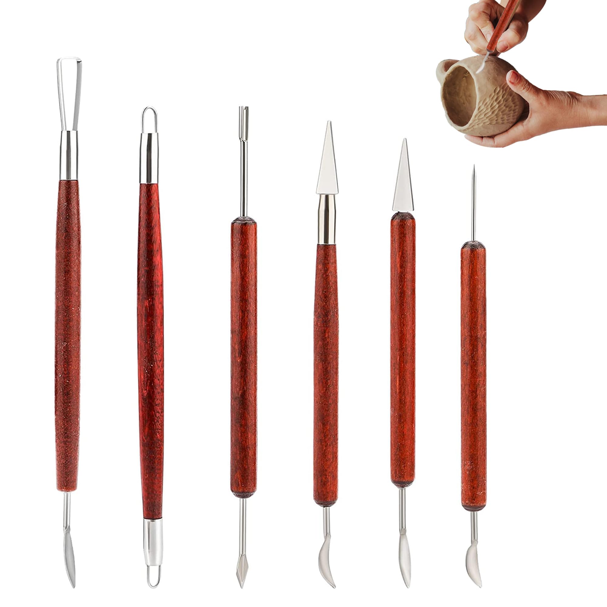 6pcs Clay Sculpting Modelling Tools,Clay Tools Stainless Steel Clay ...
