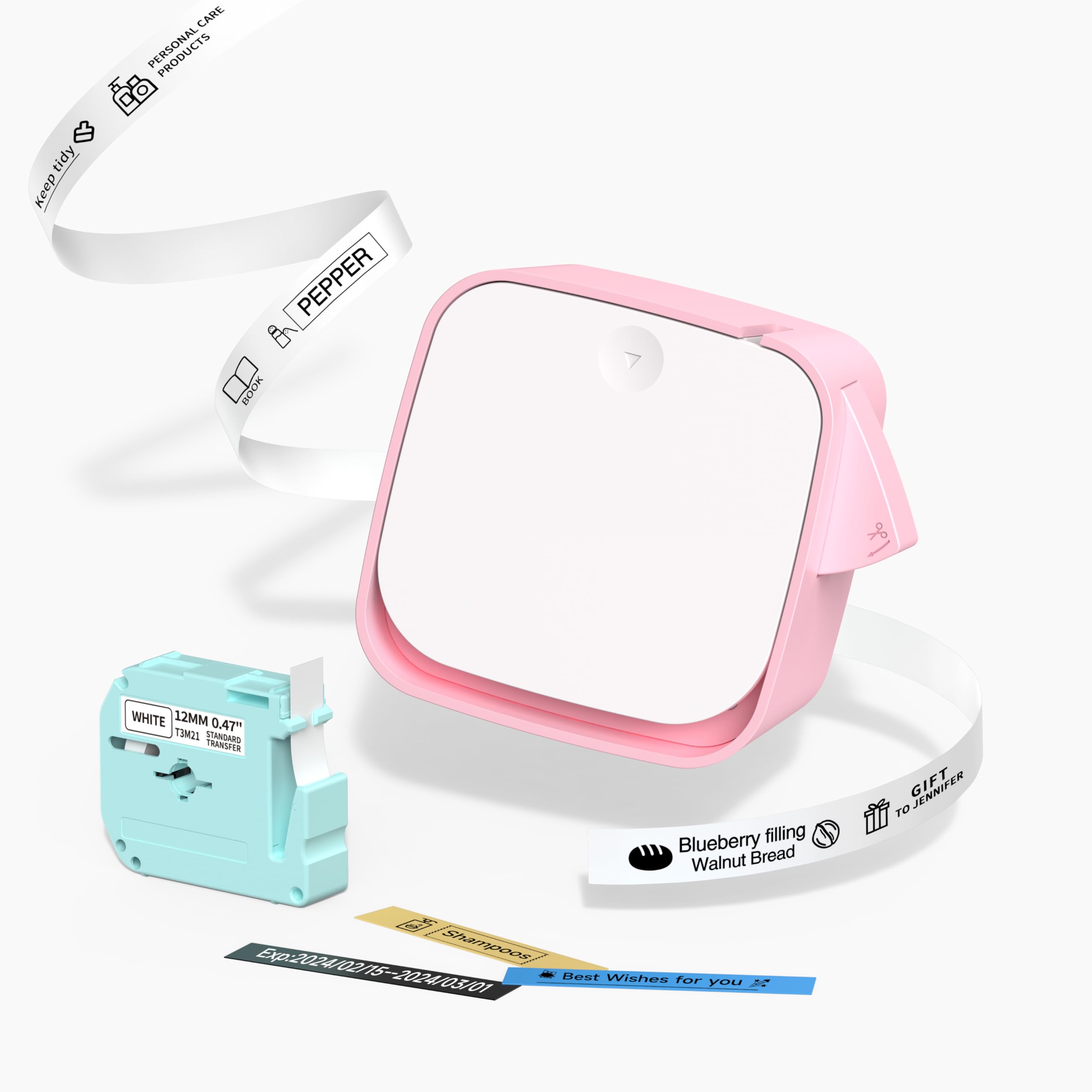 Vixic Label-Maker-Machine, M960 Sticker Label Maker with 1 pcs White ...