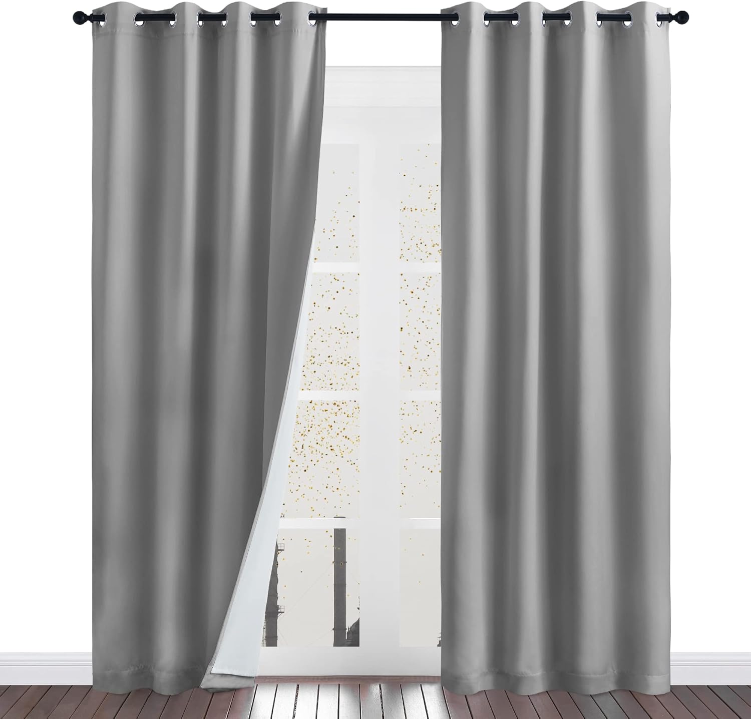 Amazon.com: NICETOWN Lower PM2.5 Particles, Full Shading Curtains ...