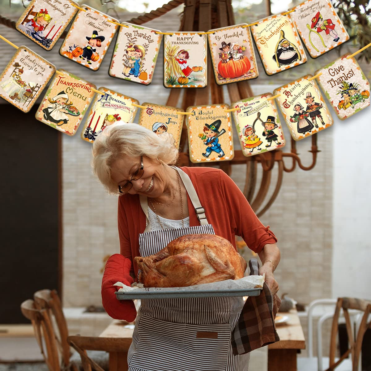 Retro Thanksgiving Postcards 1950s 1960s Vintage Mid Century