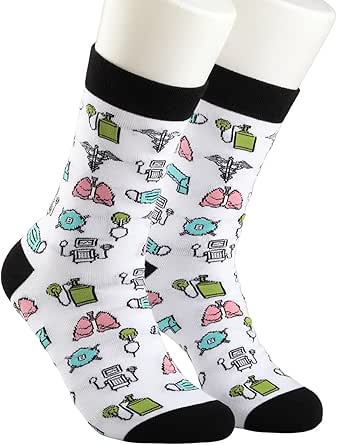 Amazon.com: TOBGBE 2 Pairs Respiratory Therapist Socks RT Gift RT ...