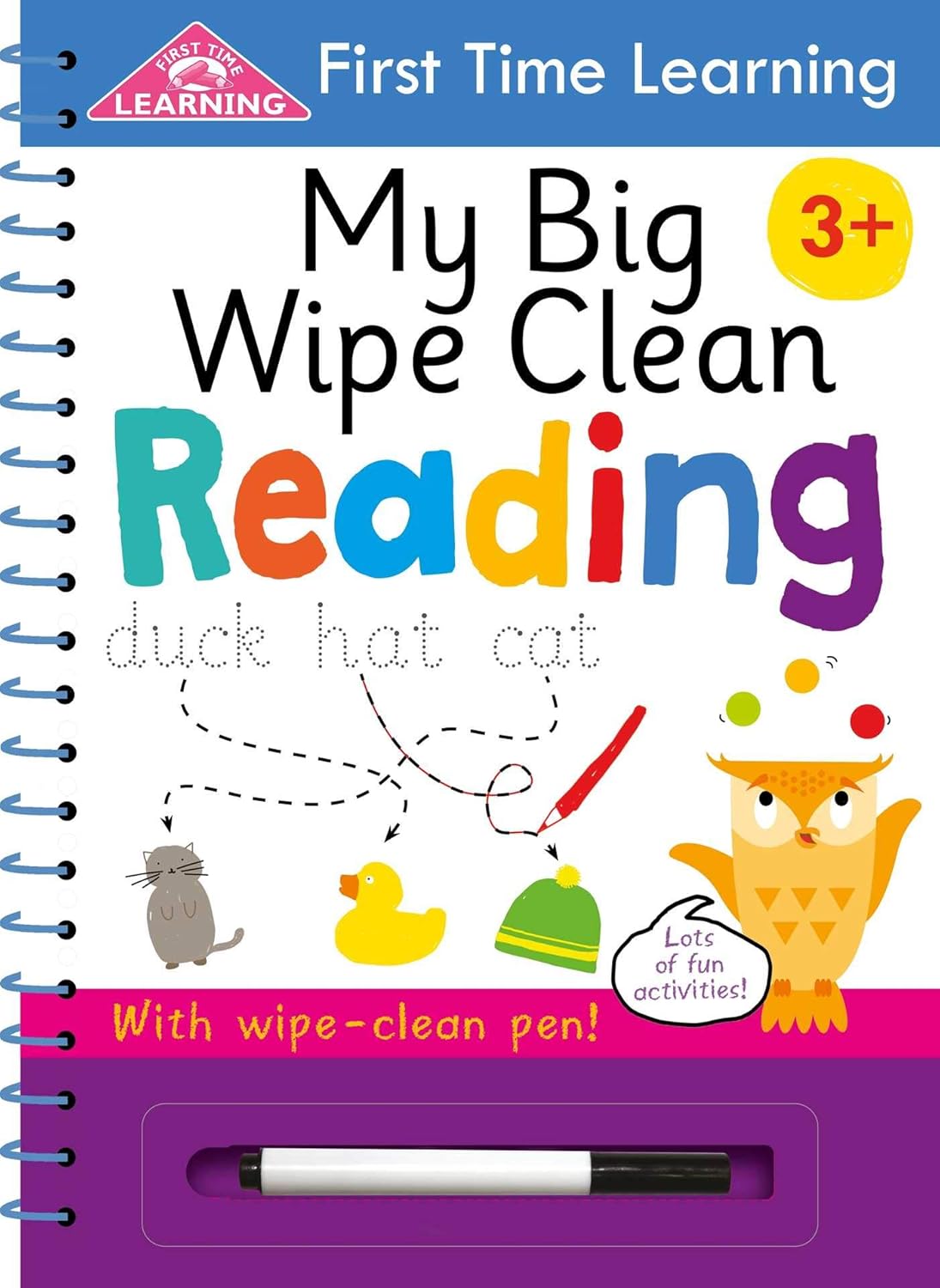 Amazon.com: First Time Learning: My Big Wipe Clean Reading: Wipe-Clean ...
