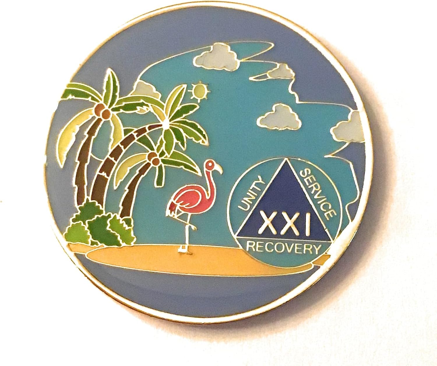 Amazon.com: 21 Year AA, Alcoholics Anonymous Beach Medallion, Chip ...