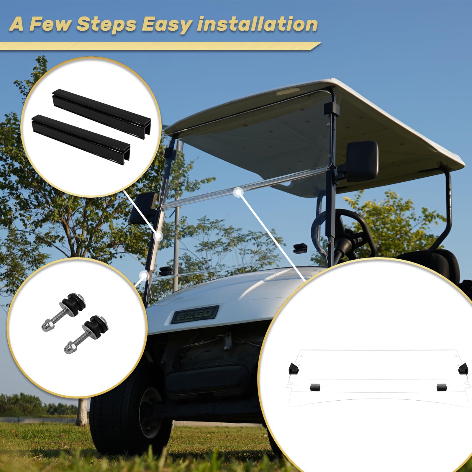 Snapklik.com : Golf Cart Windshield EZGO TXT Windshield Fits 2013-Up ...