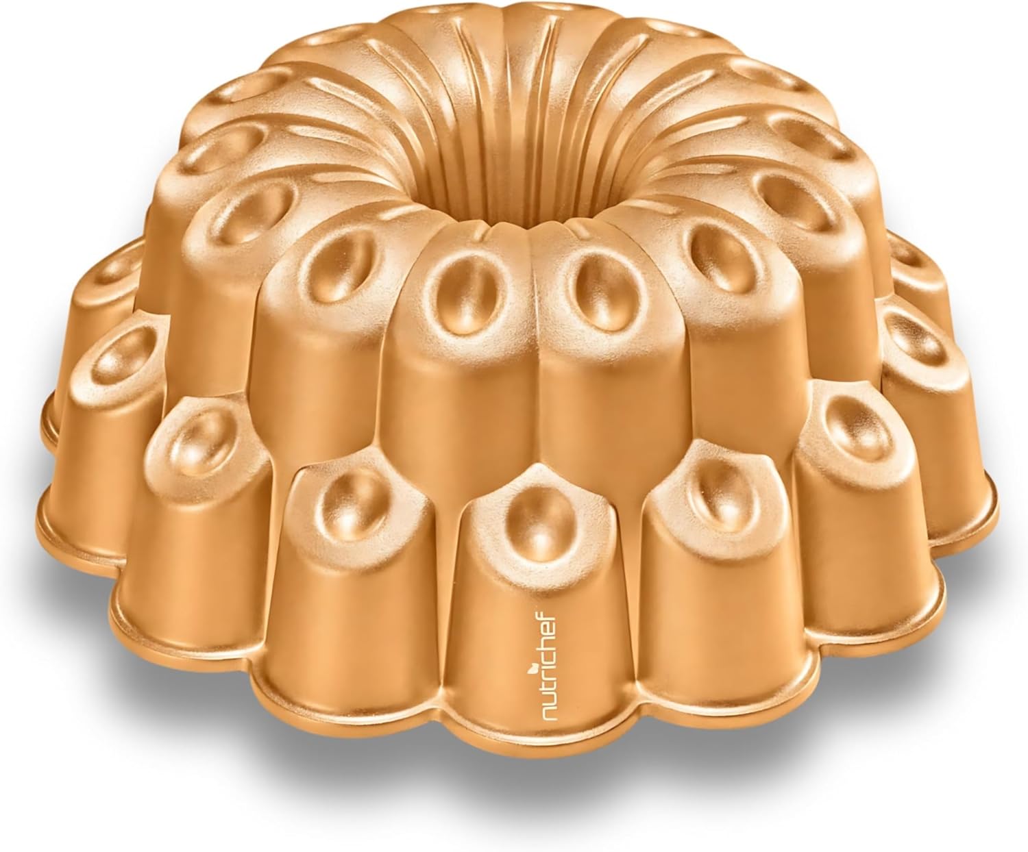 Amazon.com: NutriChef Marquise Fluted Cake Baking Pan, Extra Thick Non ...