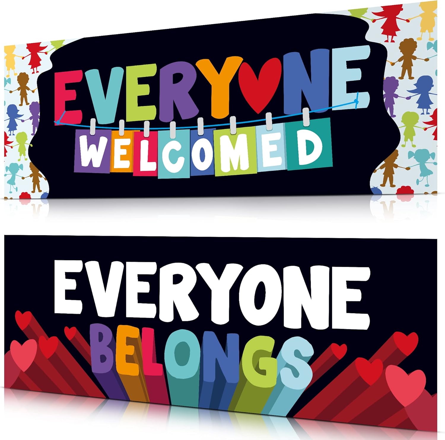 Amazon.com: Motivational Classroom Bulletin Board Banner Decor Set of 2 ...