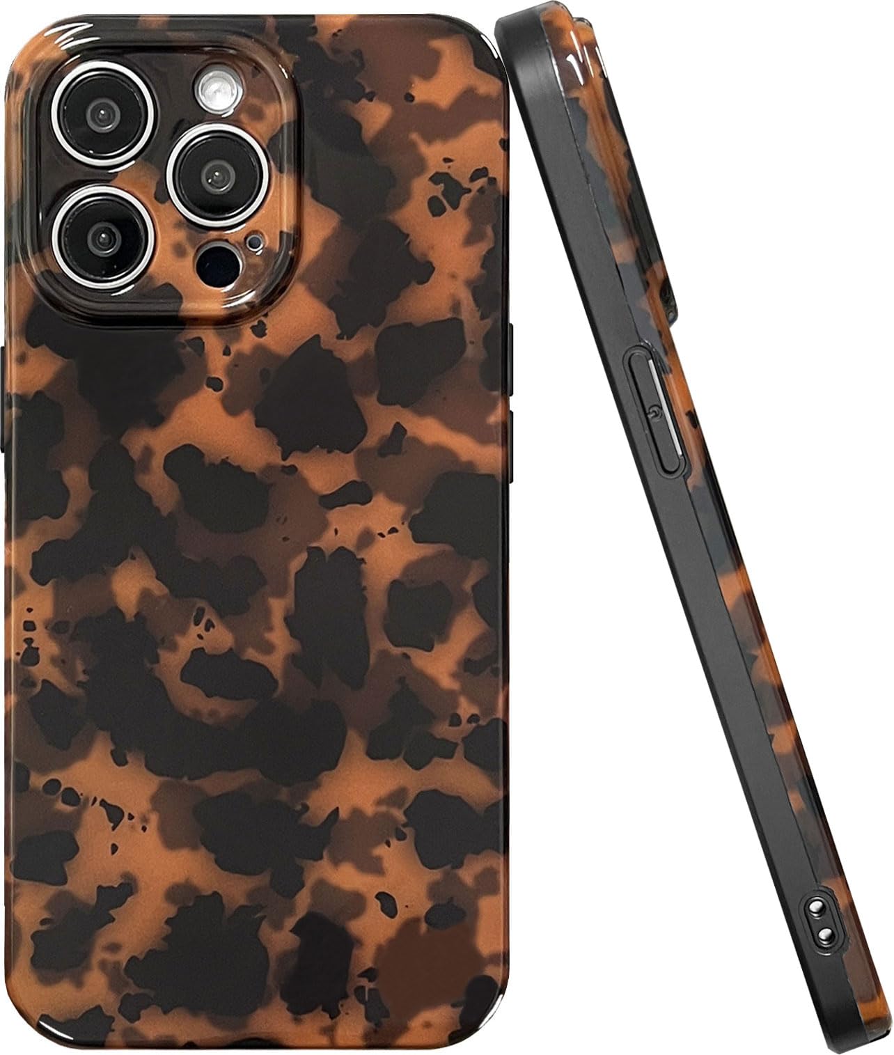 Amazon.com: CEOKOK Tortoise Shell Phone Case for iPhone 15 Pro Max Cute ...