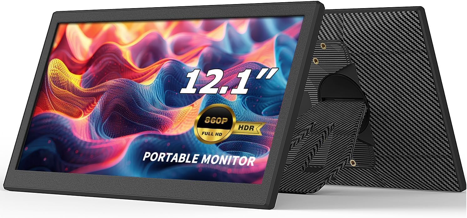 Amazon.com: JIASECORE 12.1 Inch Portable Monitor, IPS FHD Portable ...
