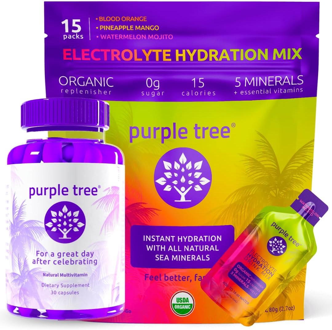 Amazon.com: purple tree Post-Celebration Relief + Hydration Electrolyte ...