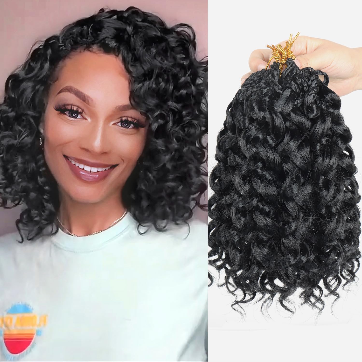 Amazon.com : Gogo Curl Crochet Hair 8 Packs Ocean Wave Crochet Hair Pre ...